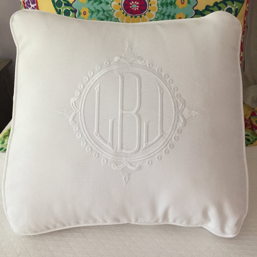 White Piqué Wedge pillow – Sew Sew Swell